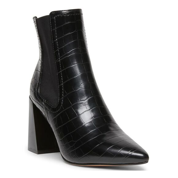 Steven New York | Shoes | Nwt Steven New York Womens Black Crocembossed ...